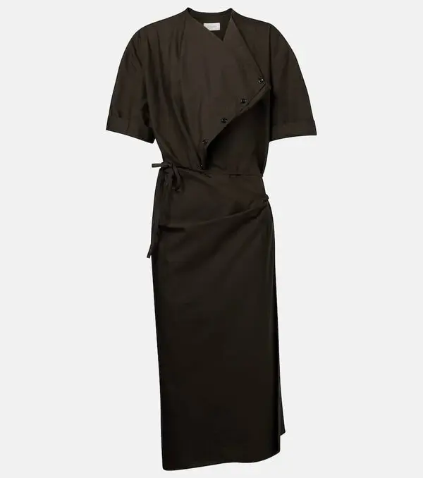 LEMAIRE Draped Cotton And Silk Shirt Dress