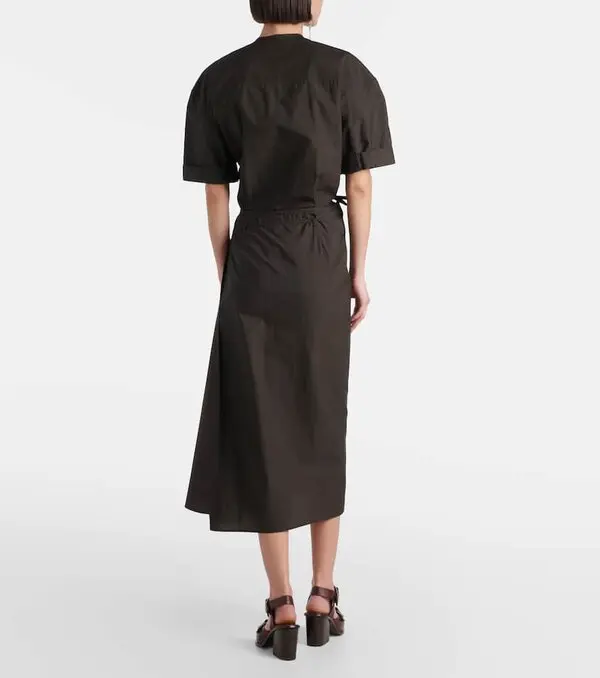 LEMAIRE Draped Cotton And Silk Shirt Dress