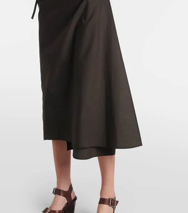 LEMAIRE Draped Cotton And Silk Shirt Dress
