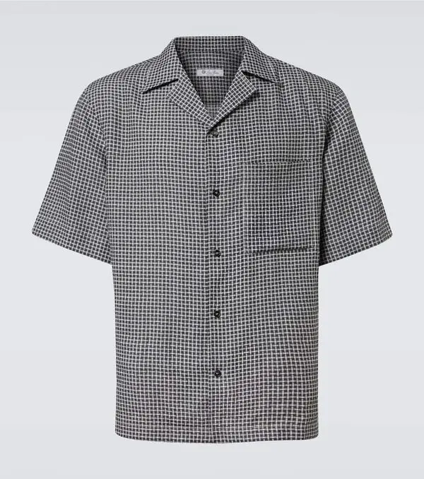 Loro Piana Checked Linen Shirt