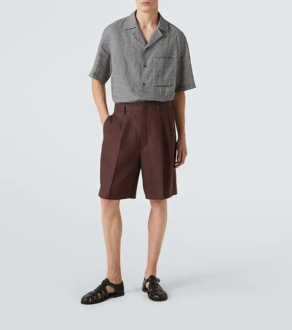 Loro Piana Checked Linen Shirt