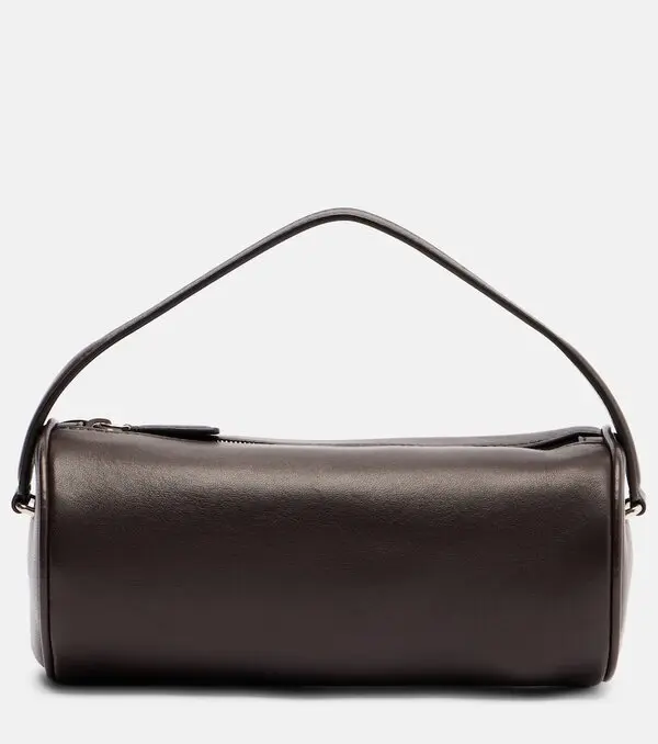 THE ROW Round '90s Leather Tote Bag - Brown