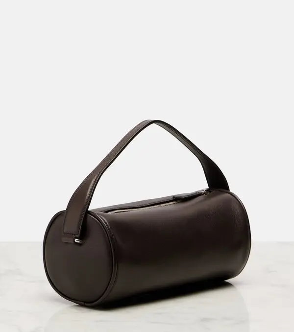 THE ROW Round '90s Leather Tote Bag - Brown