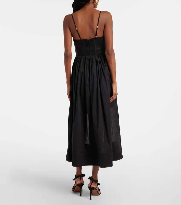 Zimmermann Rhiannon Gathered Corset Dress - Black