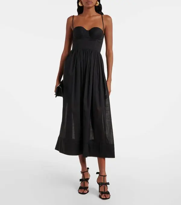 Zimmermann Rhiannon Gathered Corset Dress - Black