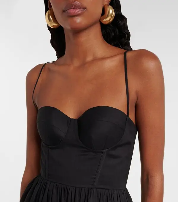 Zimmermann Rhiannon Gathered Corset Dress - Black