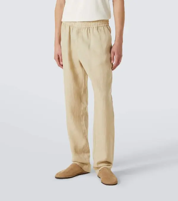 Sunspel Linen Straight Leg Trousers