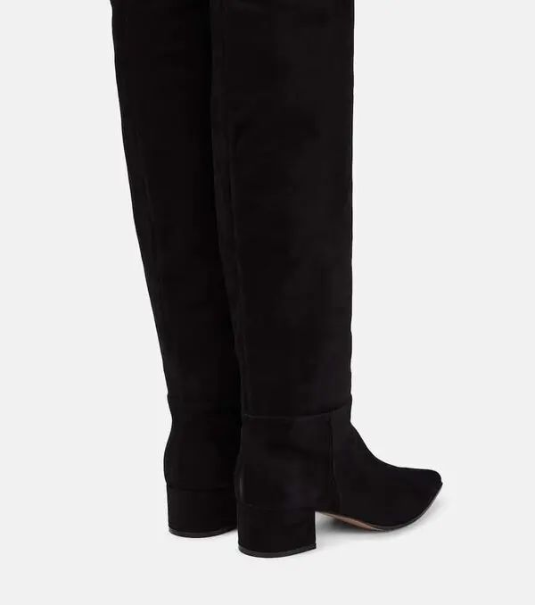 GIANVITO ROSSI Piper Suede Knee-high Boots - Black