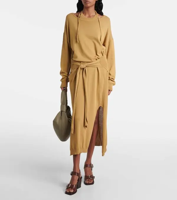 LEMAIRE Trompe-l'oil Cotton Midi Dress