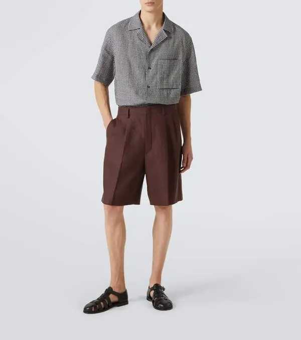 Loro Piana Checked Linen Shirt