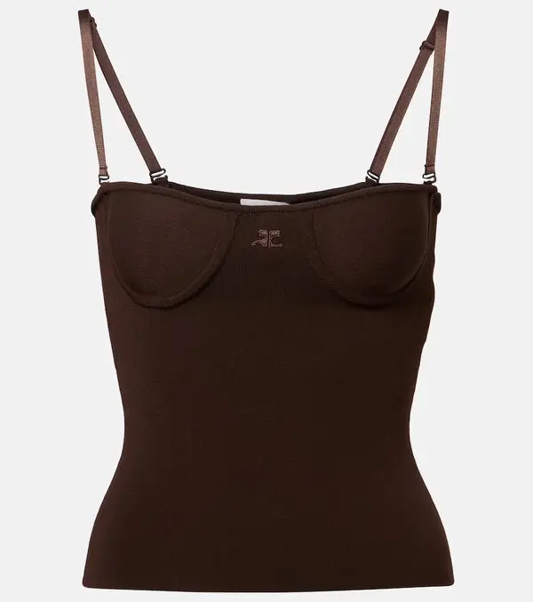 COURREGES Logo Tank Top