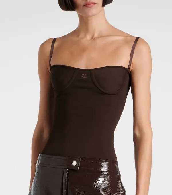 COURREGES Logo Tank Top