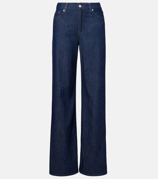 7 For All Mankind Lotta Wide-leg Jeans - Blue