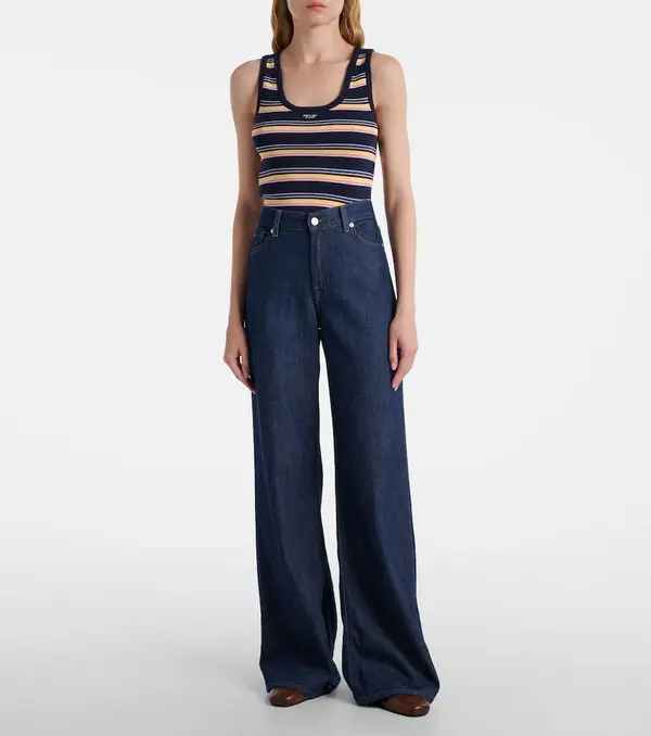 7 For All Mankind Lotta Wide-leg Jeans - Blue