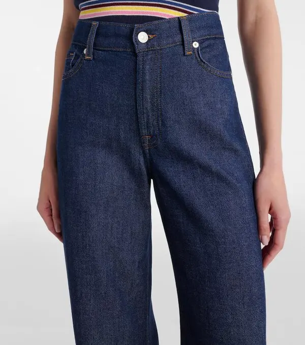 7 For All Mankind Lotta Wide-leg Jeans - Blue