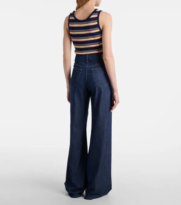 7 For All Mankind Lotta Wide-leg Jeans - Blue