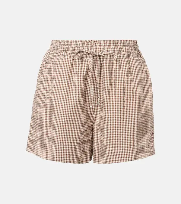 Veronica Beard Tijana Gingham Seersucker Shorts