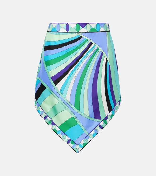 Emilio Pucci Printed Silk Mini Skirt