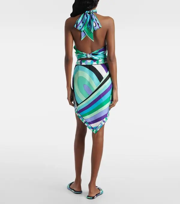 Emilio Pucci Printed Silk Mini Skirt