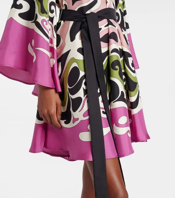 La DoubleJ Magnifico Printed Silk Twill Minidress