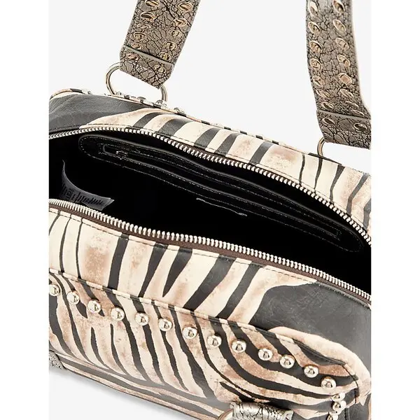 Jaded London Marza Zebra-Print Faux-Leather Shoulder Bag - Multi