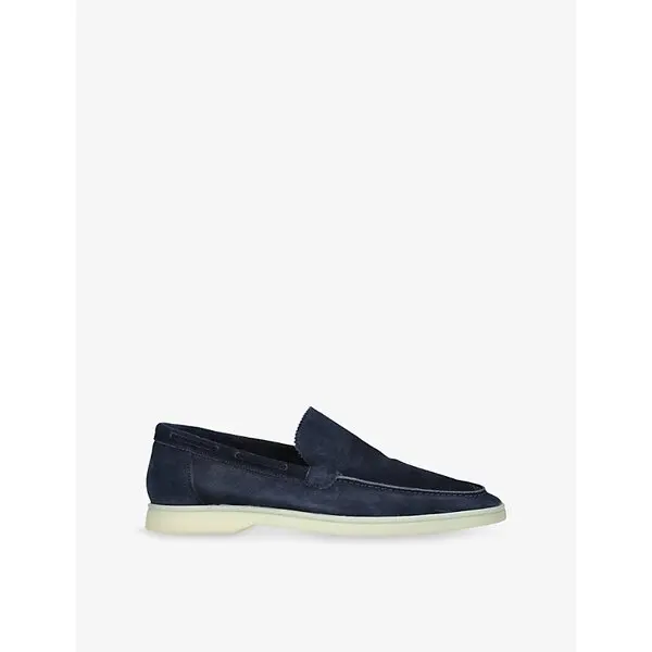 AURELIEN Yacht Suede Loafers - Navy
