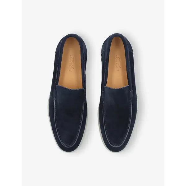 AURELIEN Yacht Suede Loafers - Navy