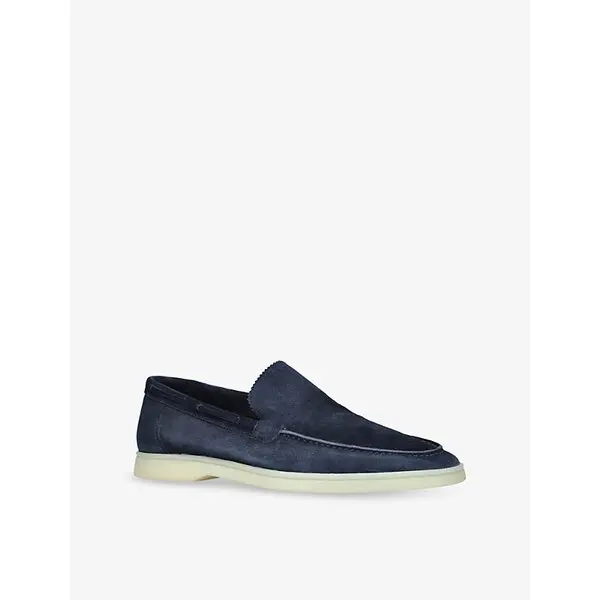 AURELIEN Yacht Suede Loafers - Navy
