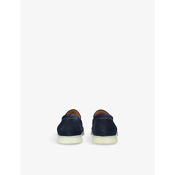 AURELIEN Yacht Suede Loafers - Navy