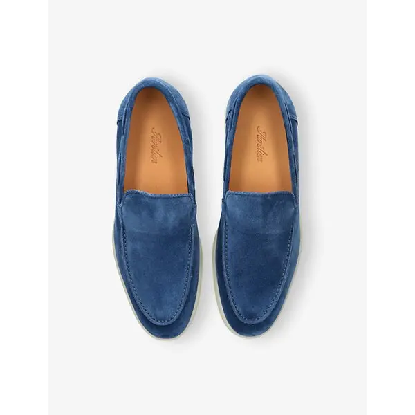 AURELIEN Yacht Suede Loafers - Blue