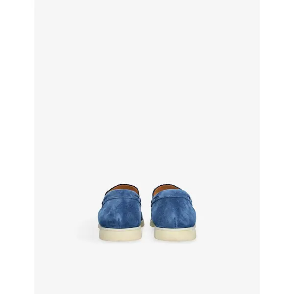 AURELIEN Yacht Suede Loafers - Blue