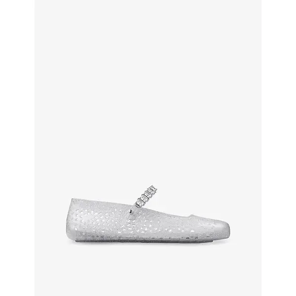 JIMMY CHOO Jelly Ballet Flats - Clear/silver/crystal