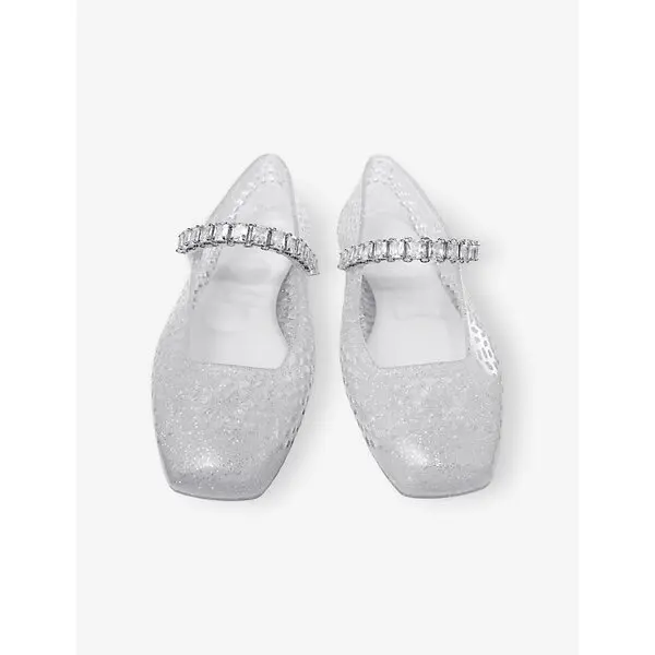 JIMMY CHOO Jelly Ballet Flats - Clear/silver/crystal