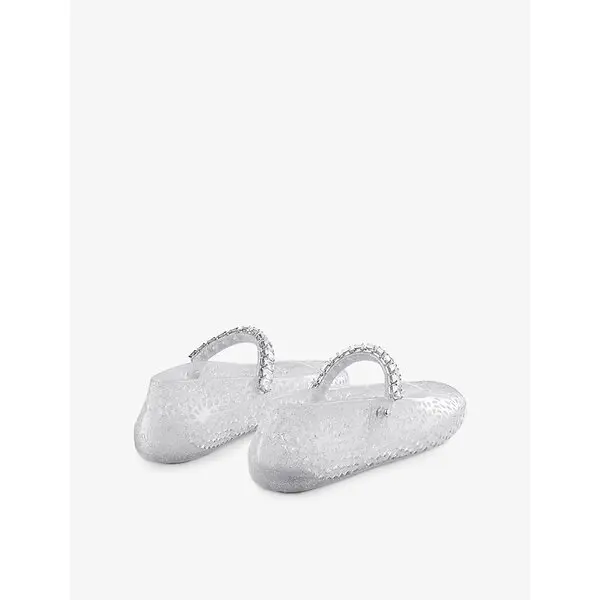JIMMY CHOO Jelly Ballet Flats - Clear/silver/crystal