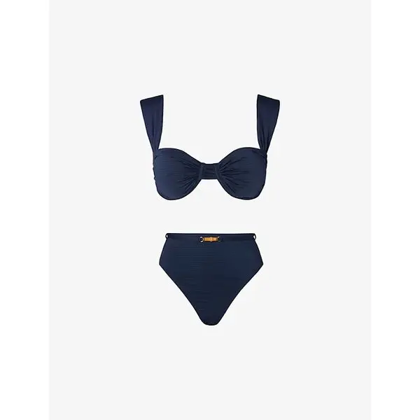 MALINA Sirine High-rise Bikini Bottom - Dark Blue