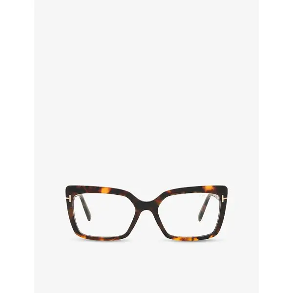 TOM FORD Rectangle-frame Acetate Glasses - Brown