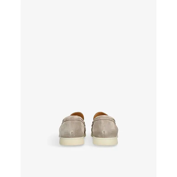 AURELIEN Yacht Suede Loafers - Grey/light