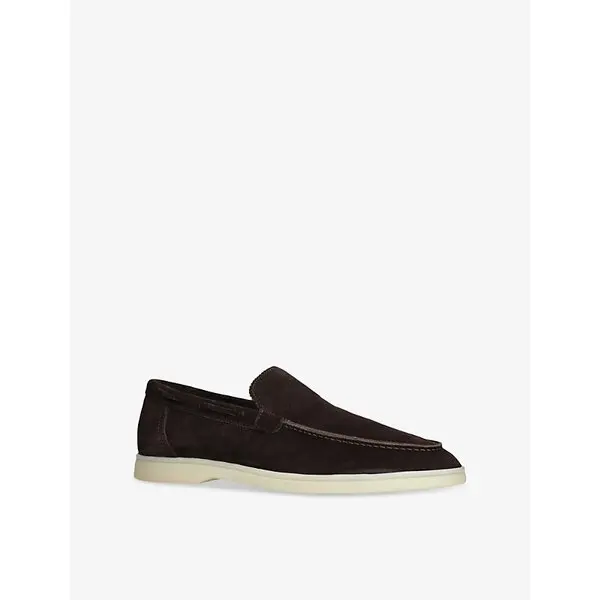 AURELIEN Yacht Suede Loafers - Grey/dark