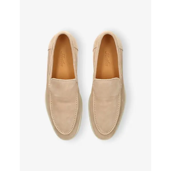 AURELIEN Yacht Suede Loafers - Beige