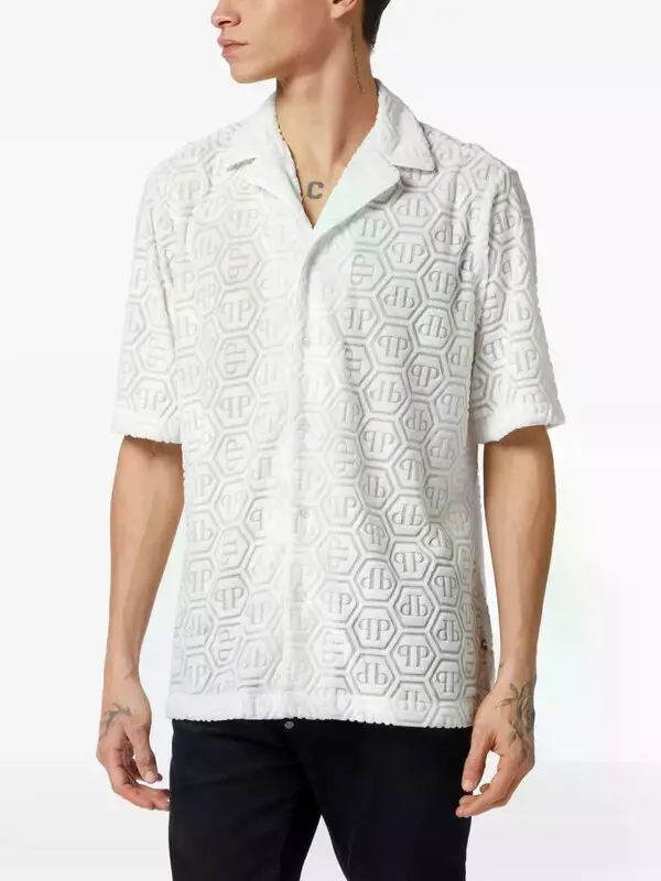Philipp Plein Monogram-jacquard Shirt
