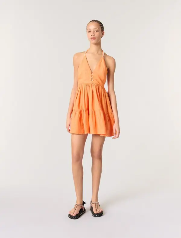 Maje Linen Mini Dress