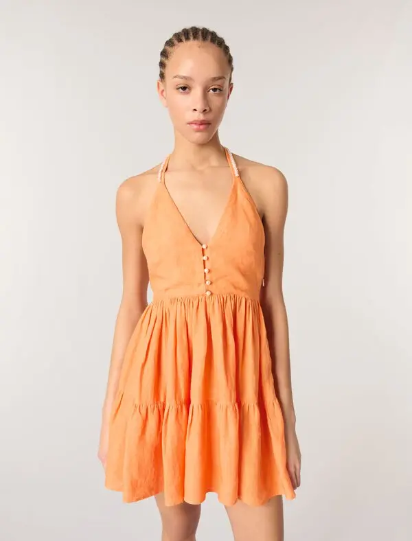 Maje Linen Mini Dress