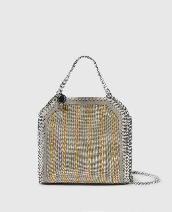 Stella McCartney Limited-edition Falabella Chain-embroidered Tiny Tote - Metallic