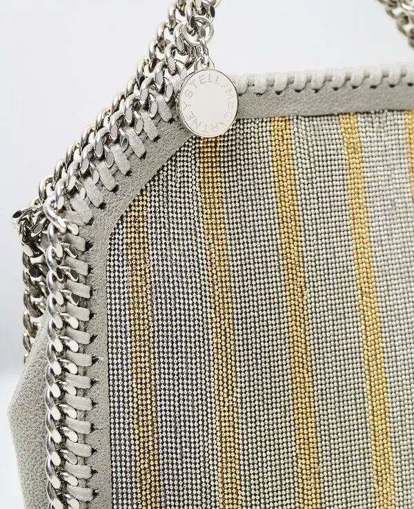 Stella McCartney Limited-edition Falabella Chain-embroidered Tiny Tote - Metallic