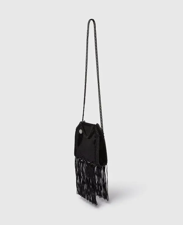 Stella McCartney Limited-edition Falabella Sequin Fringe Tiny Tote - Black