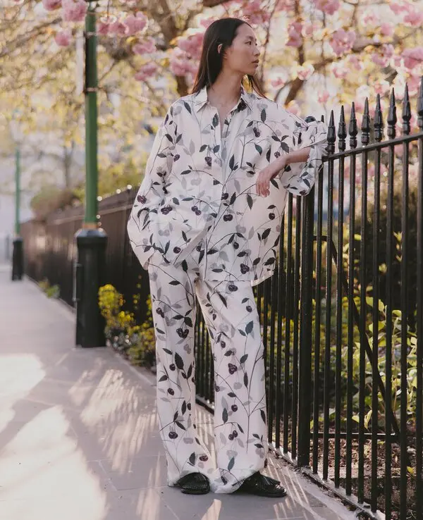 Stella McCartney Cherry Print Oversized Trousers