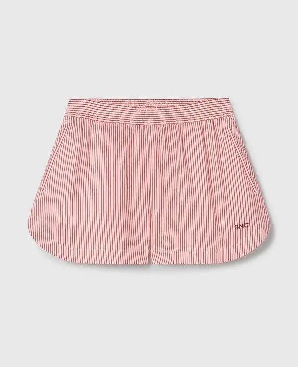 Stella McCartney Striped Elasticated Shorts - White/red
