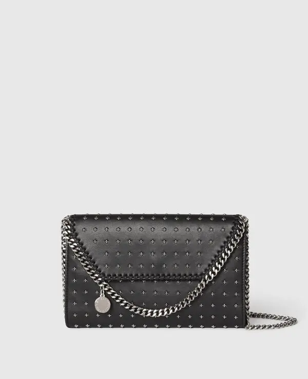 Stella McCartney Falabella Star Studs Wallet Crossbody Bag - Black