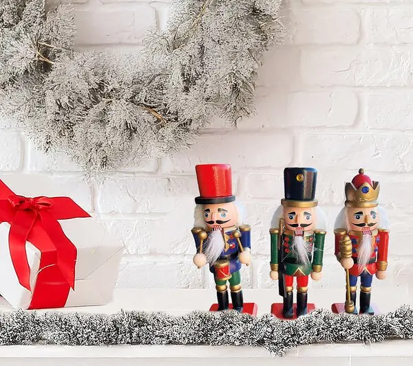SANTA'S WORKSHOP 6' Traditional Nutcrackers, Se T Of 3 - One-color