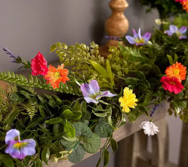 HOME REFLECTIONS As Is 6' Spring Wildflower Garland - One-color
